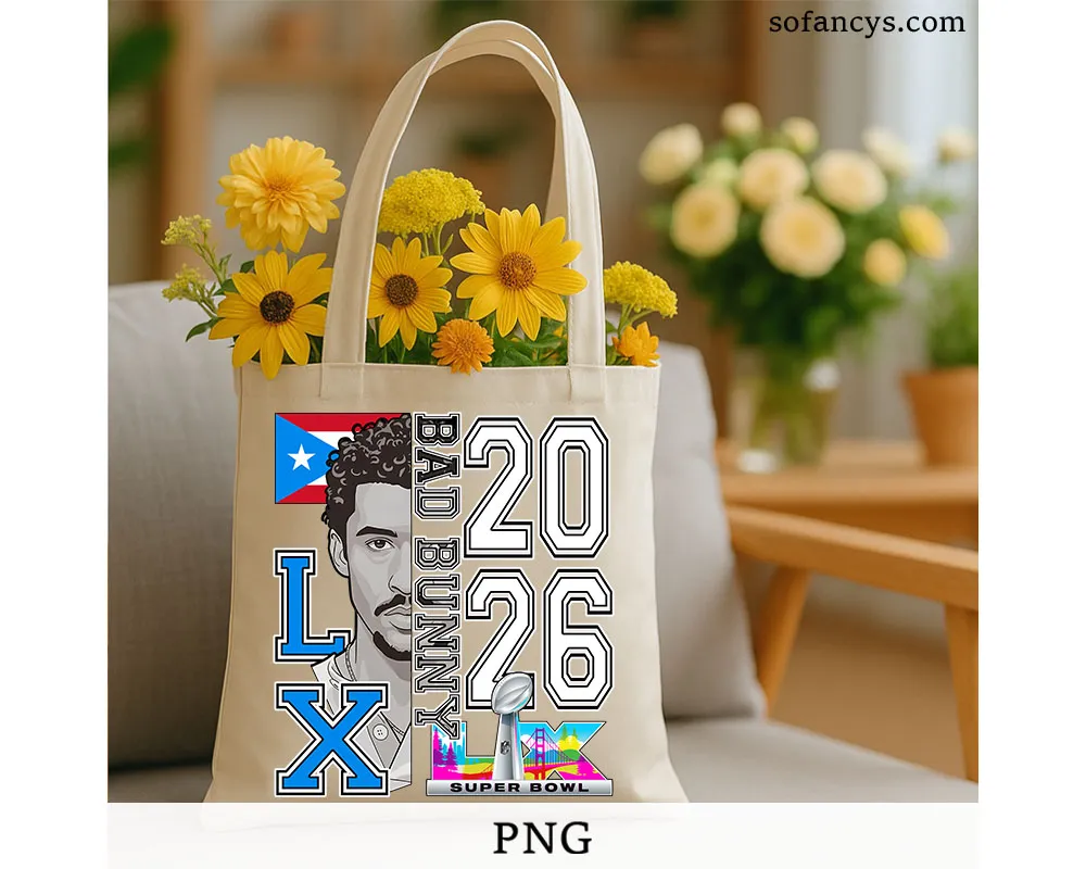 Bad Bunny Super Bowl 2026 PNG – Puerto Rico Halftime Design
