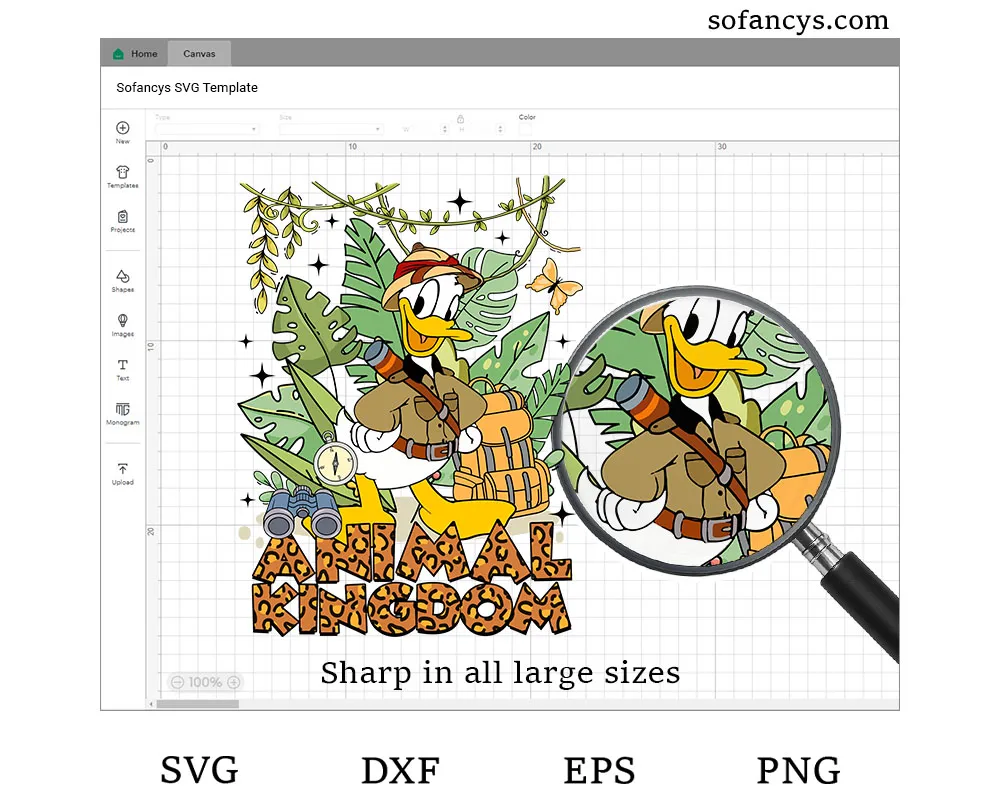 Disney Daisy Jungle Safari SVG - Animal Kingdom Design