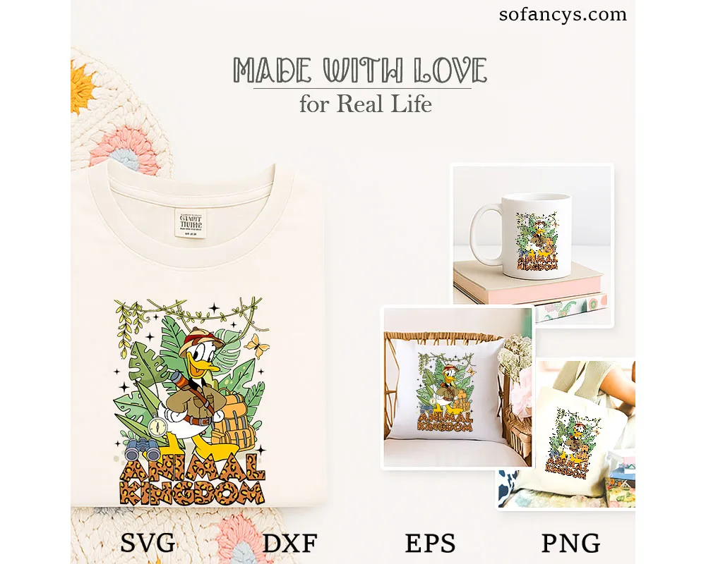 Disney Daisy Jungle Safari SVG - Animal Kingdom Design