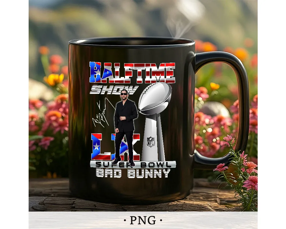 Super Bowl LX Bad Bunny PNG – Halftime Show Graphic