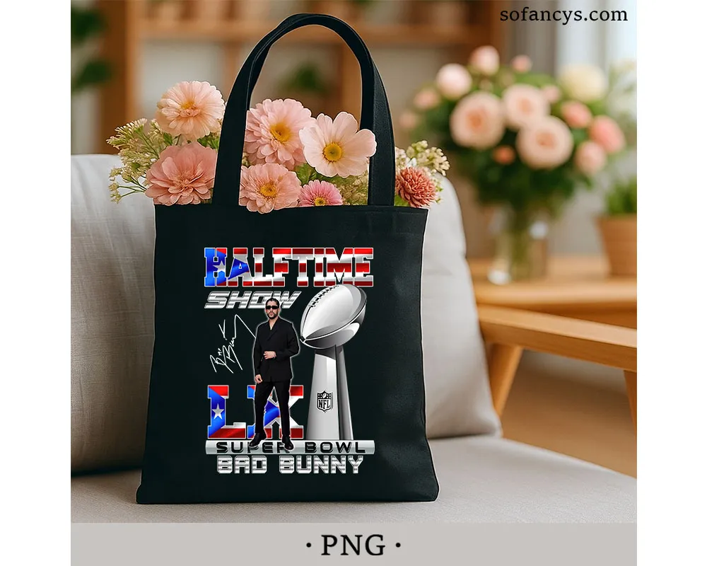 Super Bowl LX Bad Bunny PNG – Halftime Show Graphic