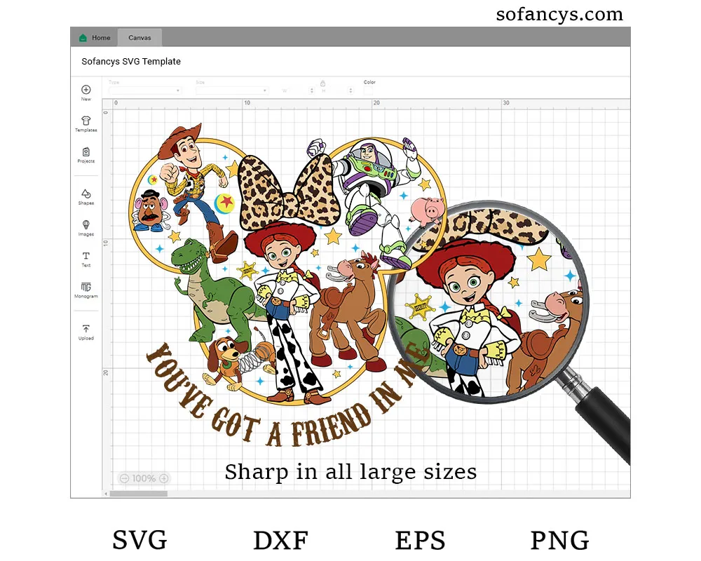 Woody Buzz Jessie SVG – Toy Story Friendship Movie Design