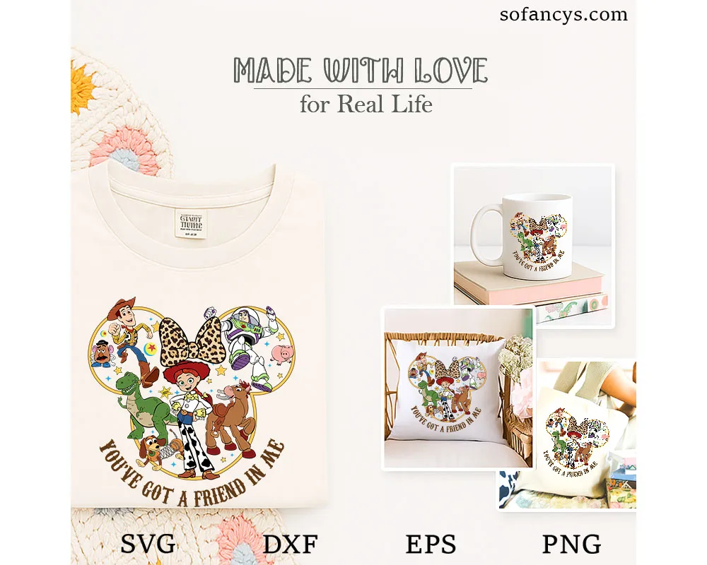 Woody Buzz Jessie SVG – Toy Story Friendship Movie Design