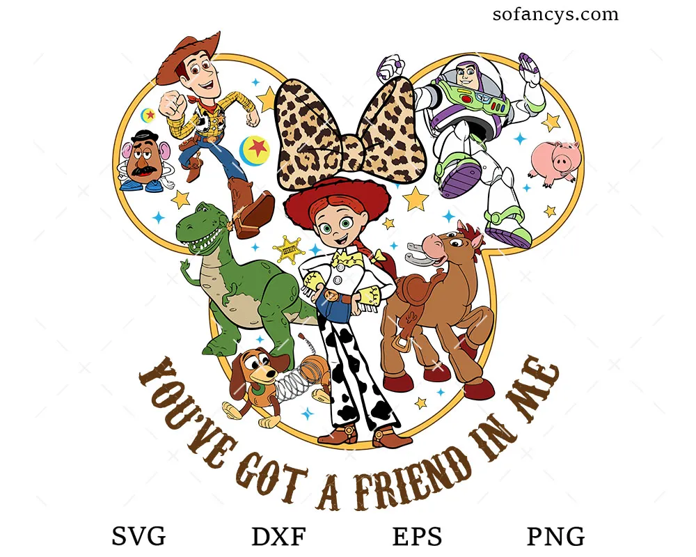 Woody Buzz Jessie SVG – Toy Story Friendship Movie Design