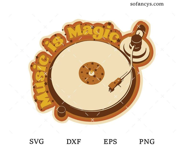 Music is Magic SVG DXF EPS PNG Cut Files