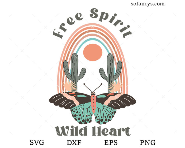 Free Spirit Wild Heart SVG DXF EPS PNG Cut Files