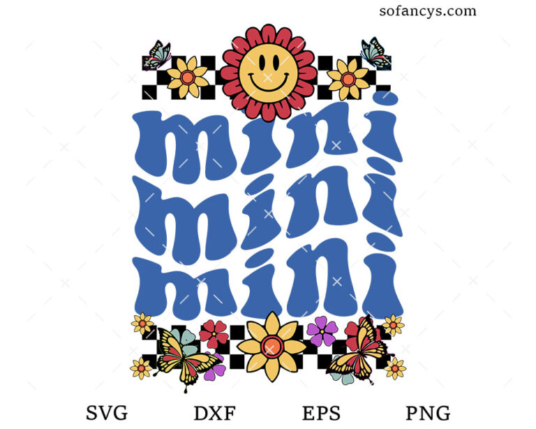 Groovy Mini SVG DXF EPS PNG Cut Files