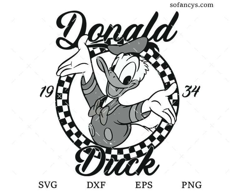 Donald Duck 1934 SVG DXF EPS PNG Cut Files