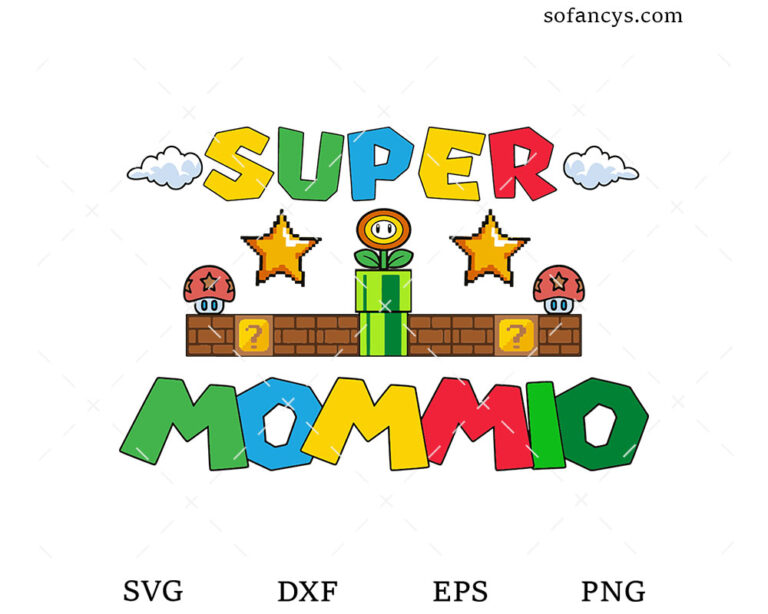 Super Mommio SVG DXF EPS PNG Cut Files