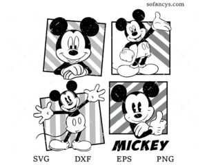 Vintage Mickey SVG DXF EPS PNG Cut Files