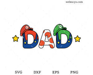 Super Mario Dad SVG DXF EPS PNG Cut Files