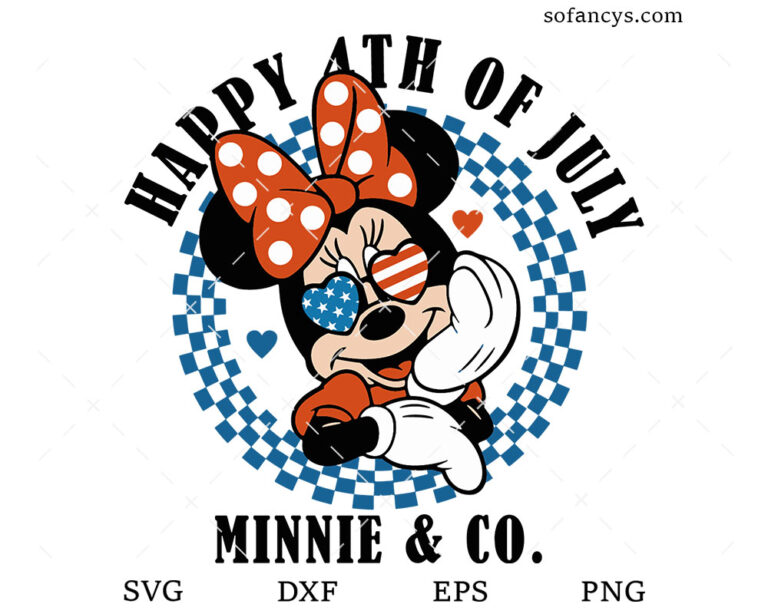 4th of July Minnie And Co SVG DXF EPS PNG Cut Files