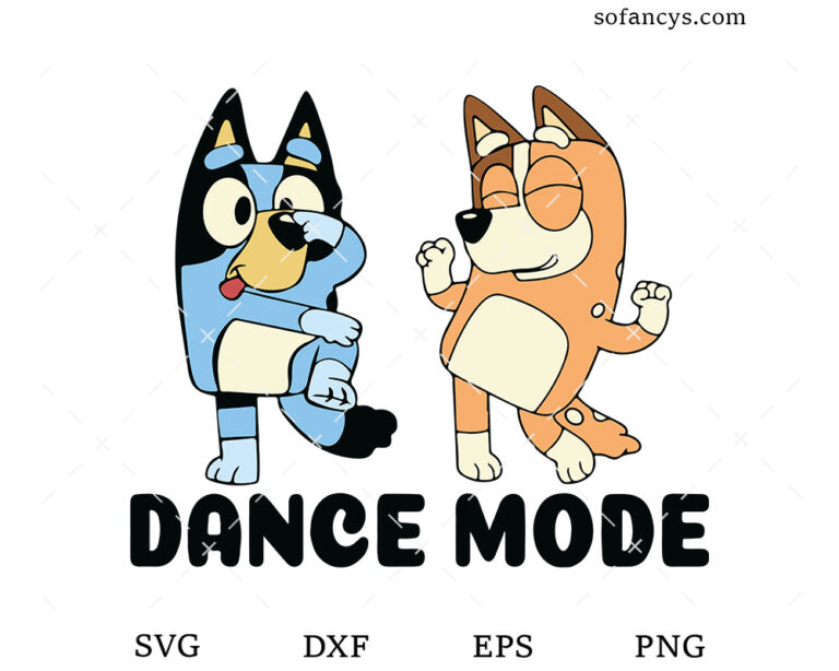 Bluey Dance Mode SVG DXF EPS PNG Cut Files