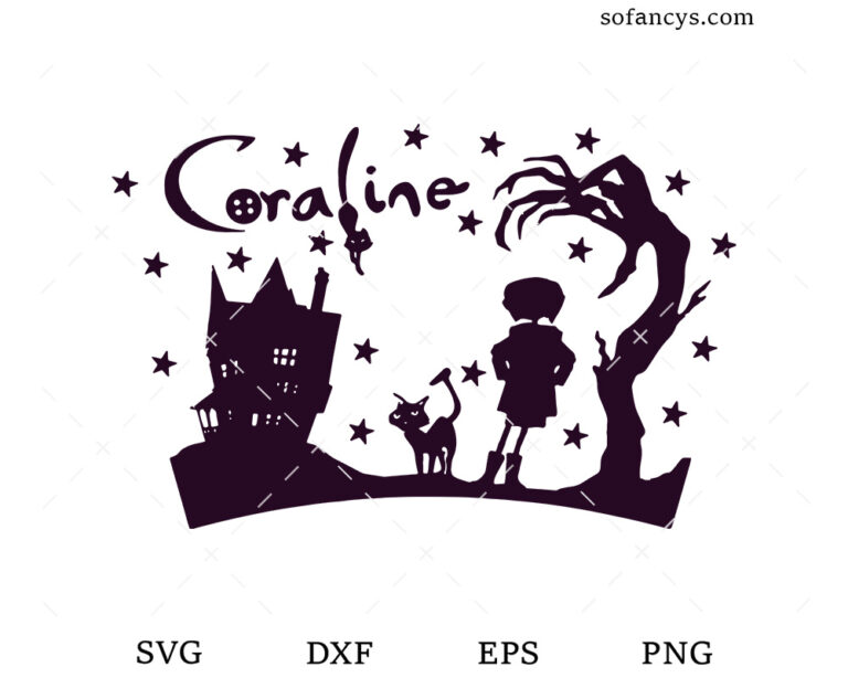 Coraline Halloween SVG DXF EPS PNG Cut Files