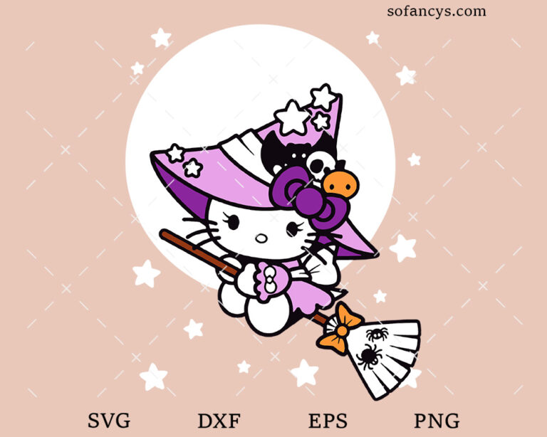 Hello Kitty Witches SVG DXF EPS PNG Cut Files