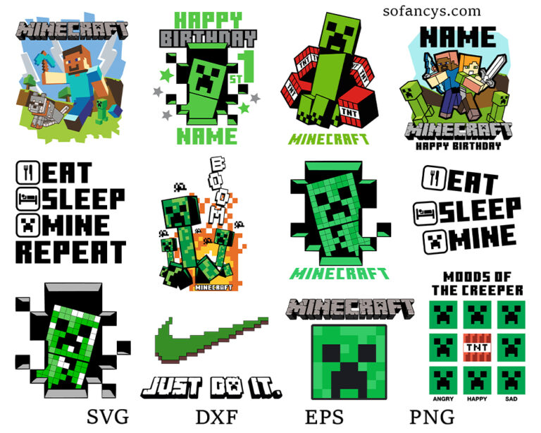 Minecraft Creeper SVG Bundle
