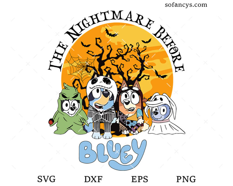 Bluey The Nightmare Before Halloween SVG