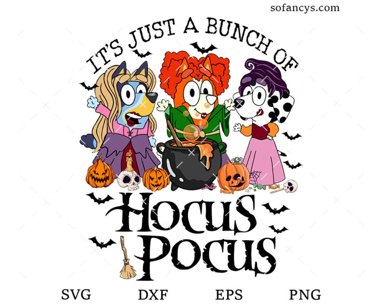 Hocus Pocus Bluey And Friends SVG DXF EPS PNG Cut File