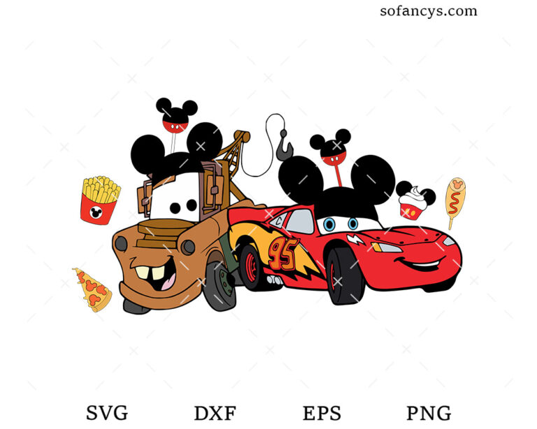 McQueen and Mater SVG DXF EPS PNG Cut Files