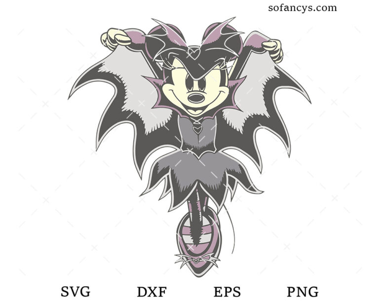 Retro Minnie Ghost Halloween SVG DXF EPS PNG Cut Files
