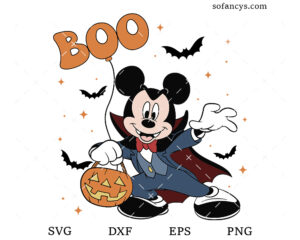 Halloween Mickey Mouse Vampire SVG DXF EPS PNG Cut Files