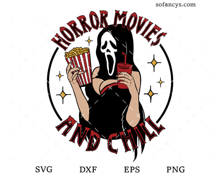 Scream Mask Girl SVG DXF EPS PNG Cut Files