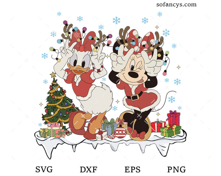 Minnie Mouse and Daisy Duck Christmas SVG
