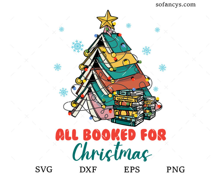 Christmas Book Tree SVG DXF EPS PNG Cut Files