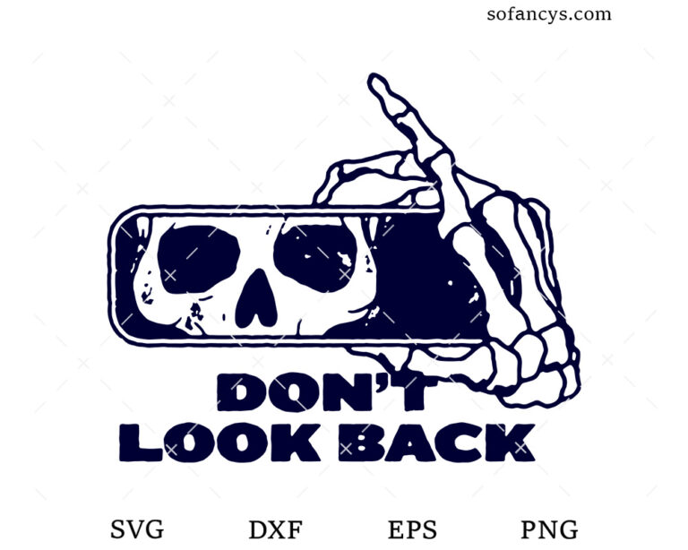 Skeleton Don't Look Back SVG DXF EPS PNG Cut Files