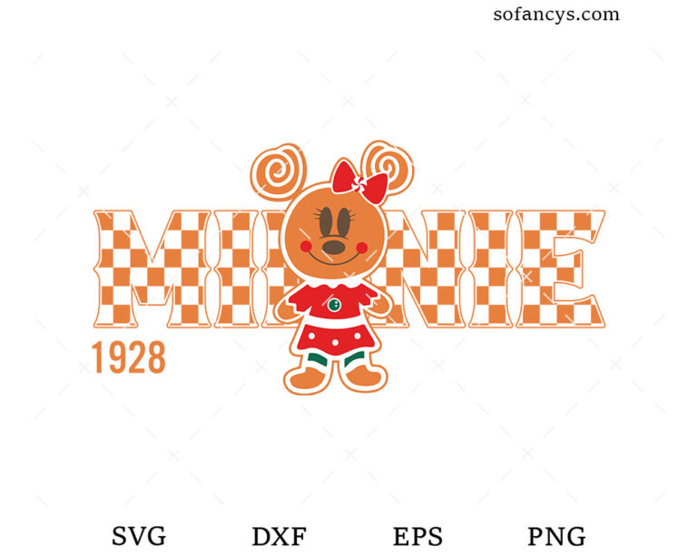 Minnie Mouse Christmas Gingerbread SVG