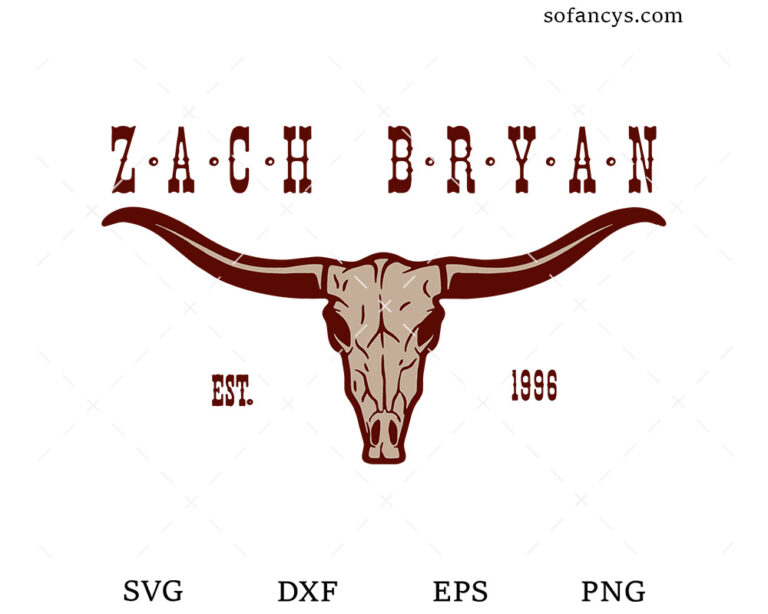 Zach Bryan EST 1996 SVG DXF EPS PNG Cut Files