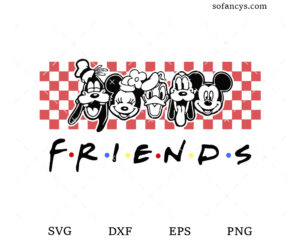 Checkered Mickey And Friends SVG DXF EPS PNG Cut Files