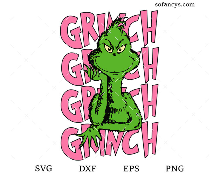 Pink Grinch Grinch SVG DXF EPS PNG Cut Files