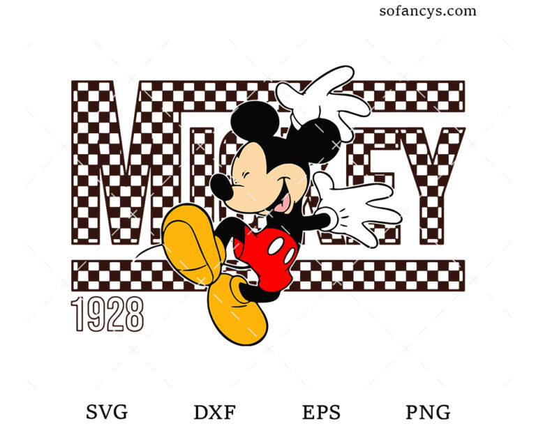 Vintage Mickey Mouse 1928 SVG DXF EPS PNG Cut Files