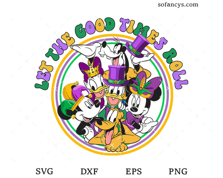 Mouse And Friends Mardi Gras Carnival SVG