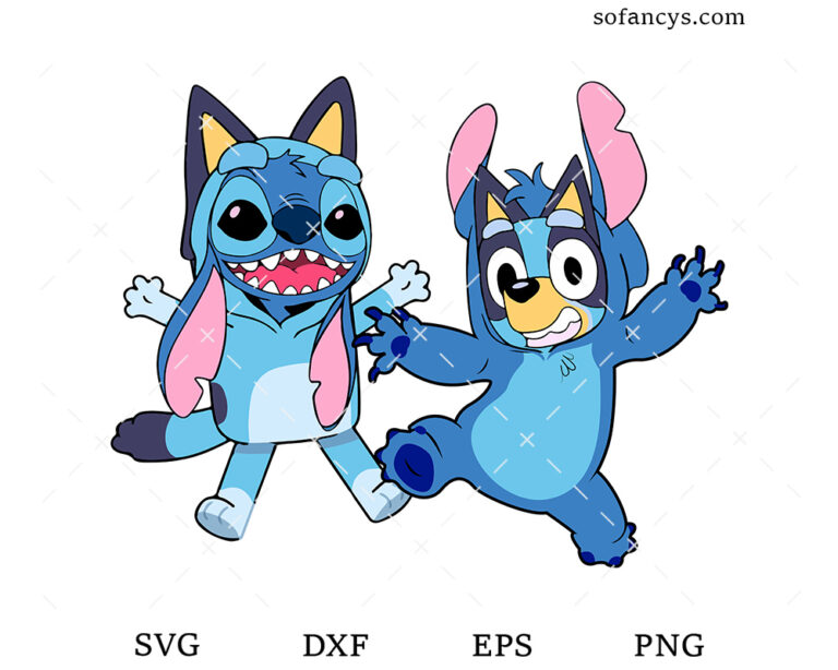 Stitch Cartoon Characters Cosplay SVG DXF EPS PNG Cut Files