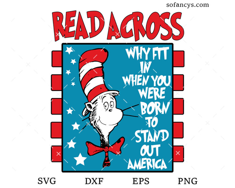 Read Across America Dr Seuss SVG DXF EPS PNG Cut Files