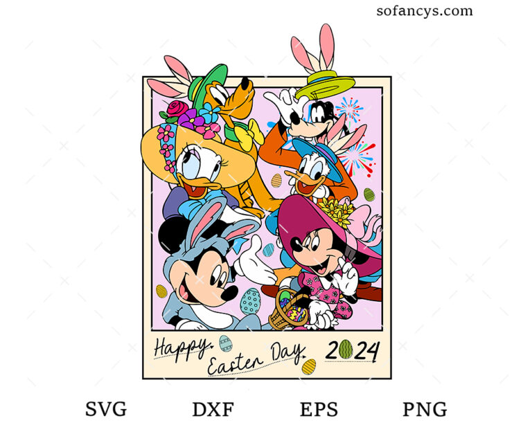 Mickey and Friends Happy Easter Day 2024 SVG