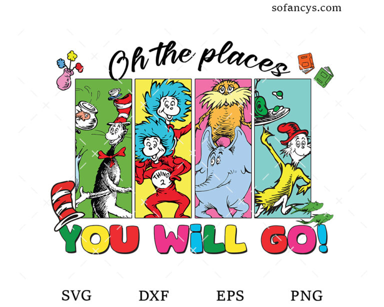 Dr Seuss Oh The Places You’ll Go SVG DXF EPS PNG Cut Files