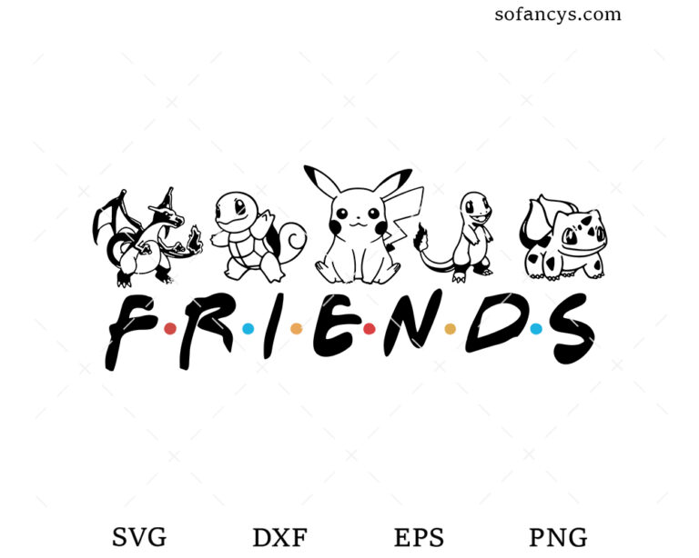 Pokemon Friends SVG DXF EPS PNG Cut Files