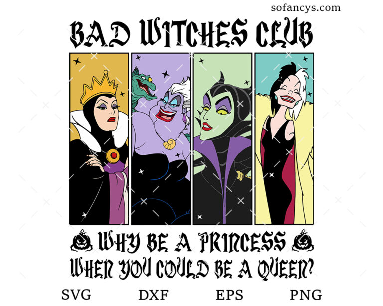 Bad Witches Club SVG DXF EPS PNG Cut Files