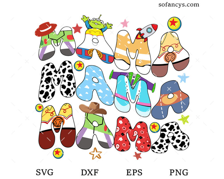Vintage Disney Toy Story Mama SVG DXF EPS PNG Cut Files