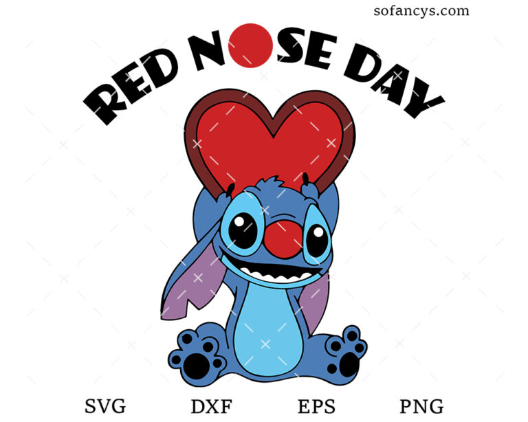 Friend Cartoon Red Nose Day SVG DXF EPS PNG Cut Files