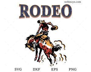 Vintage Cowboy Rodeo 90s SVG DXF EPS PNG Cut Files
