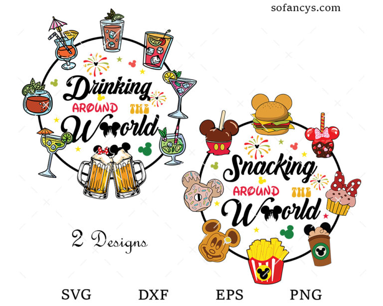 Snacking Around The World SVG DXF EPS PNG Cut Files