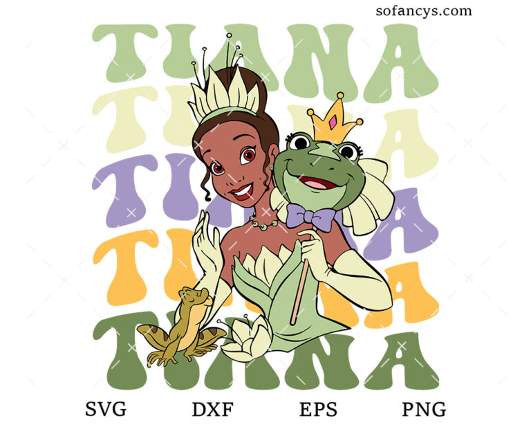 Tiana Disney Princess SVG DXF EPS PNG Cut Files