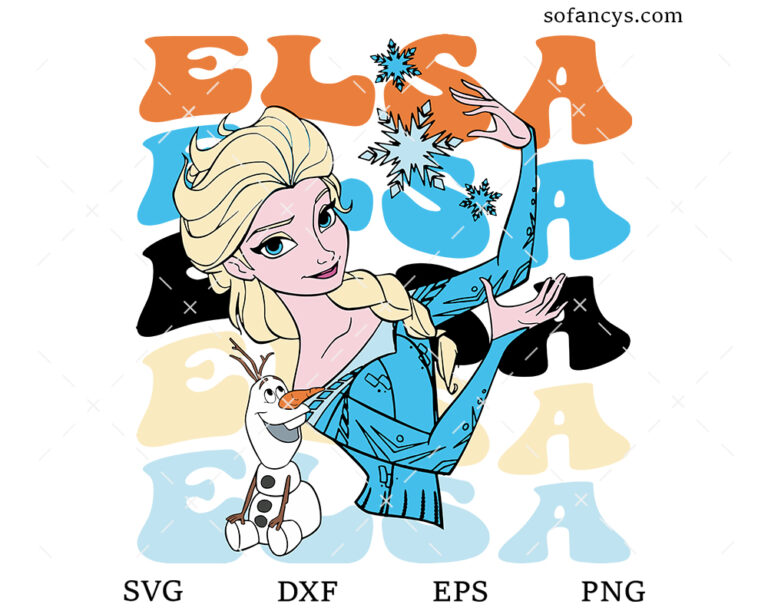 Elsa Disney Princess SVG DXF EPS PNG Cut Files
