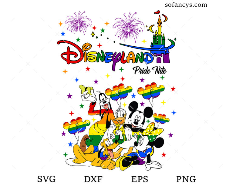 Disneyland After Dark Pride Nite SVG DXF EPS PNG Cut Files