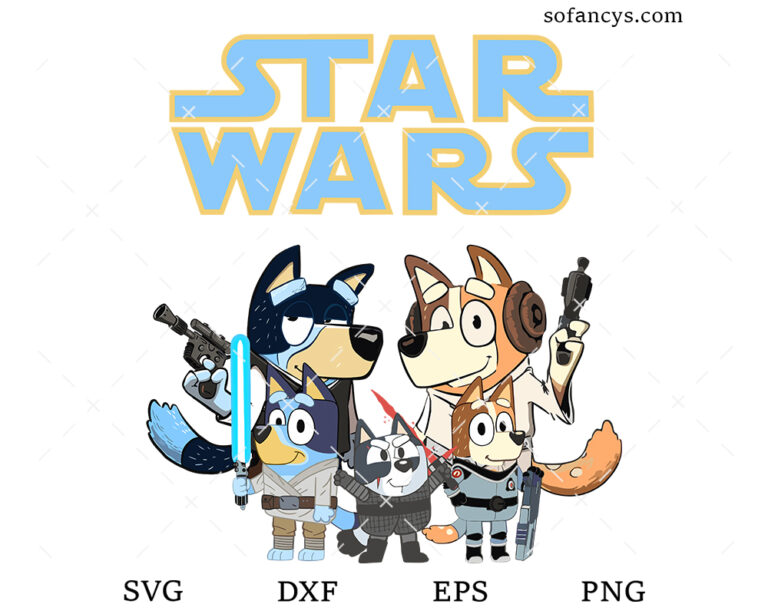Bluey Friends Star Wars Characters SVG DXF EPS PNG Cut Files