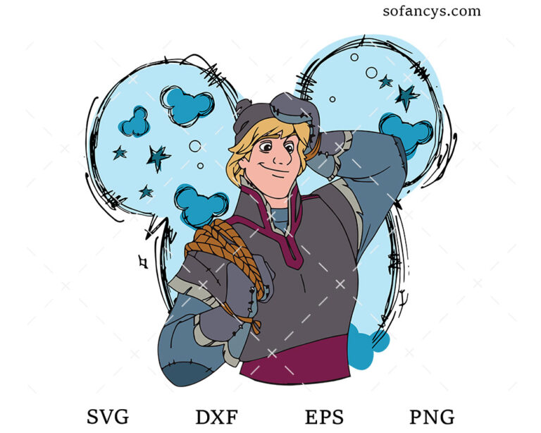 Kristoff Disney Mouse Ear SVG DXF EPS PNG Cut Files